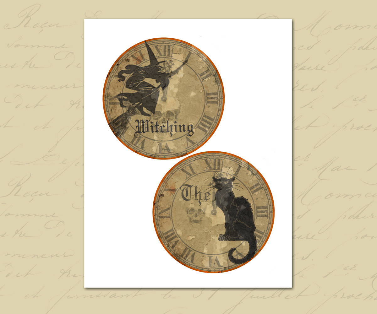 Witching Hour Halloween Banner, DIY Halloween Banner, Instant Download ...