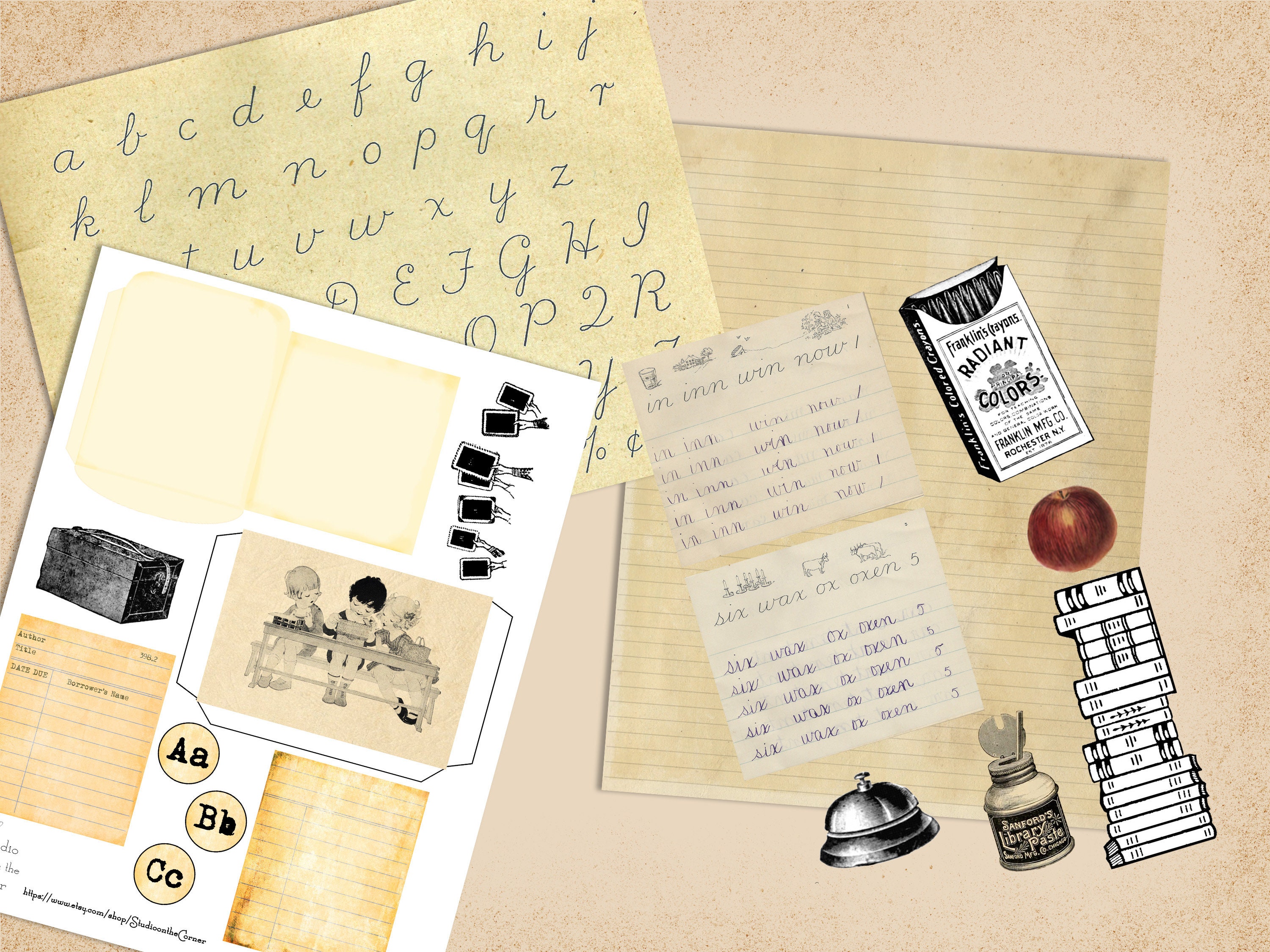 Vintage Journal Kit Paper Crafting Kit Junk Journal Ephemera - Etsy