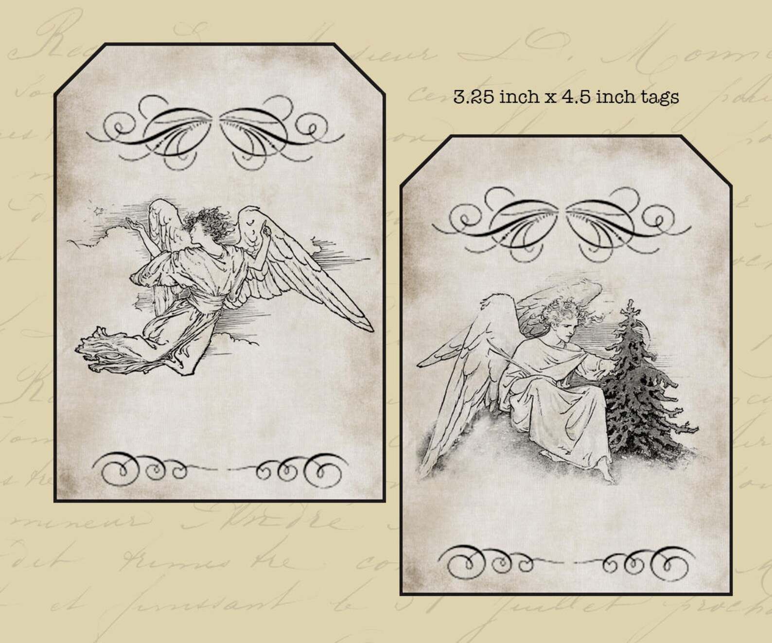 Printable Angel Tags, Christmas Angel Tags, DIY Angel Tags, DIY ...