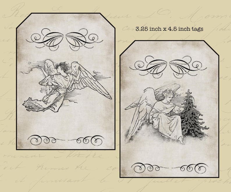 Printable Angel Tags, Christmas Angel Tags, DIY Angel Tags, DIY ...