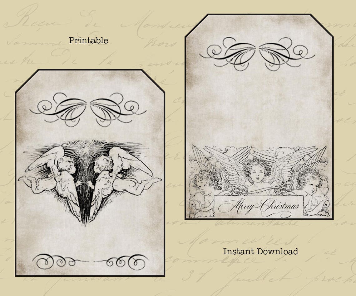 Printable Angel Tags, Christmas Angel Tags, DIY Angel Tags, DIY ...