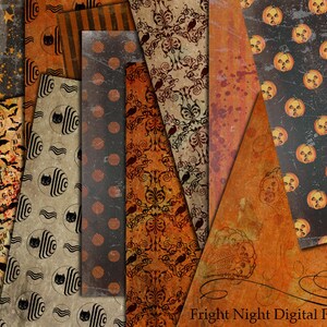 Digital Paper, Halloween Paper, Halloween Paper Pack, DIGITAL DOWNLOAD ...