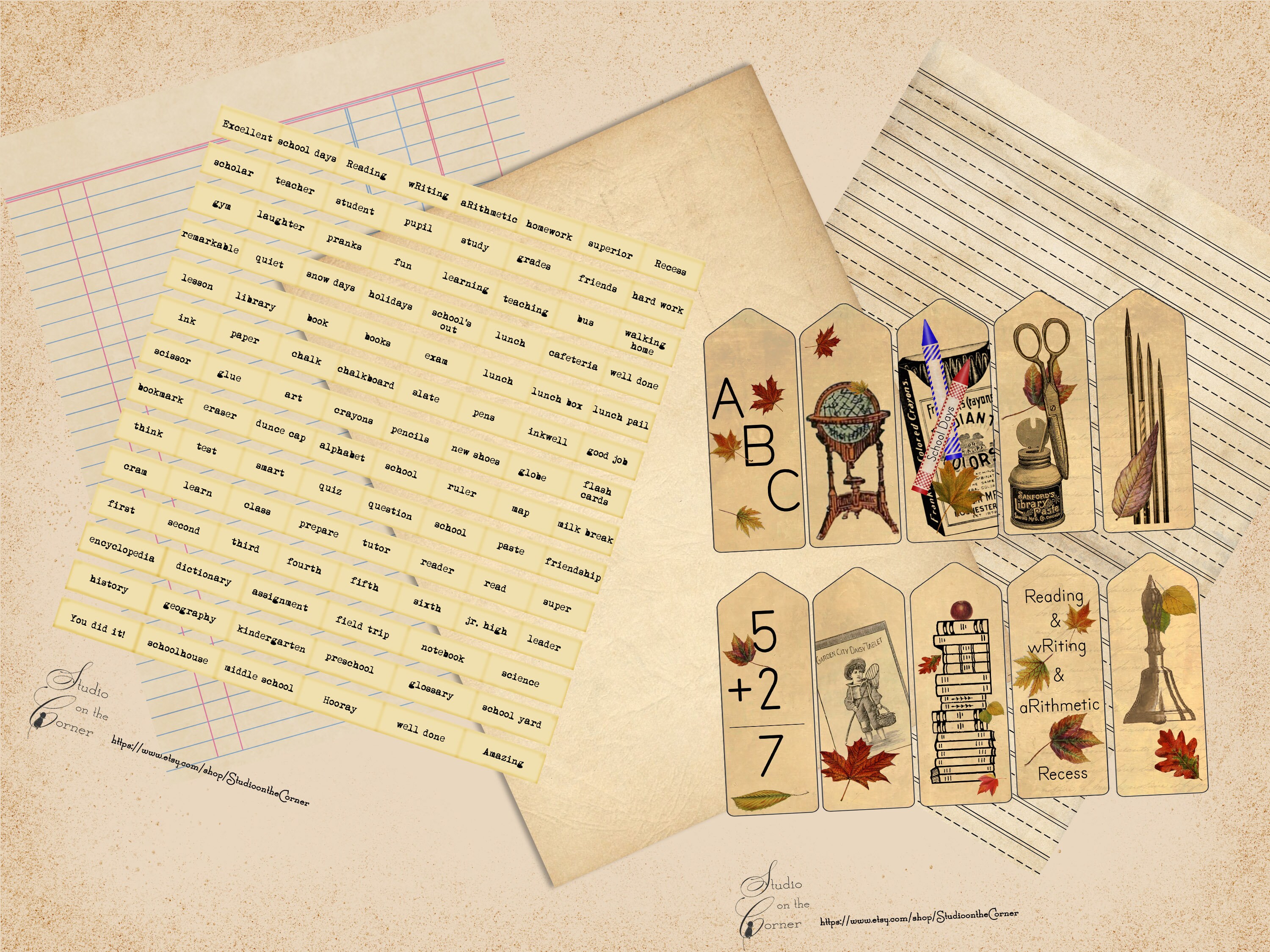 Vintage Journal Kit Paper Crafting Kit Junk Journal Ephemera - Etsy