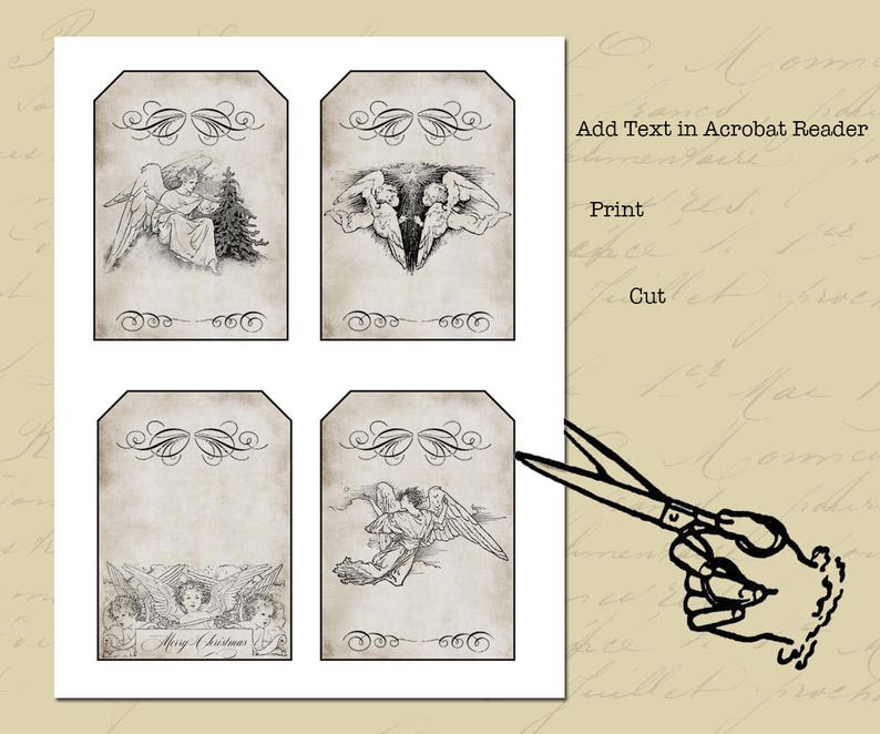 Printable Angel Tags, Christmas Angel Tags, DIY Angel Tags, DIY ...