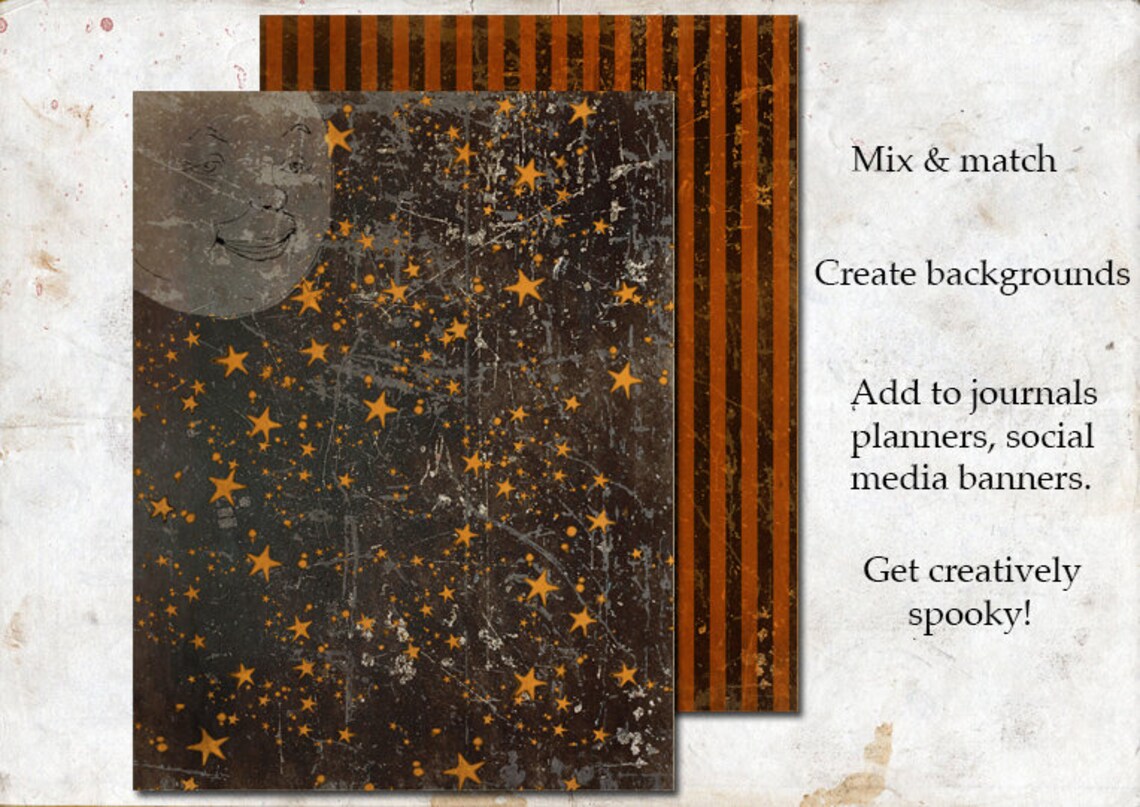 Digital Paper Halloween Paper Halloween Paper Pack DIGITAL - Etsy