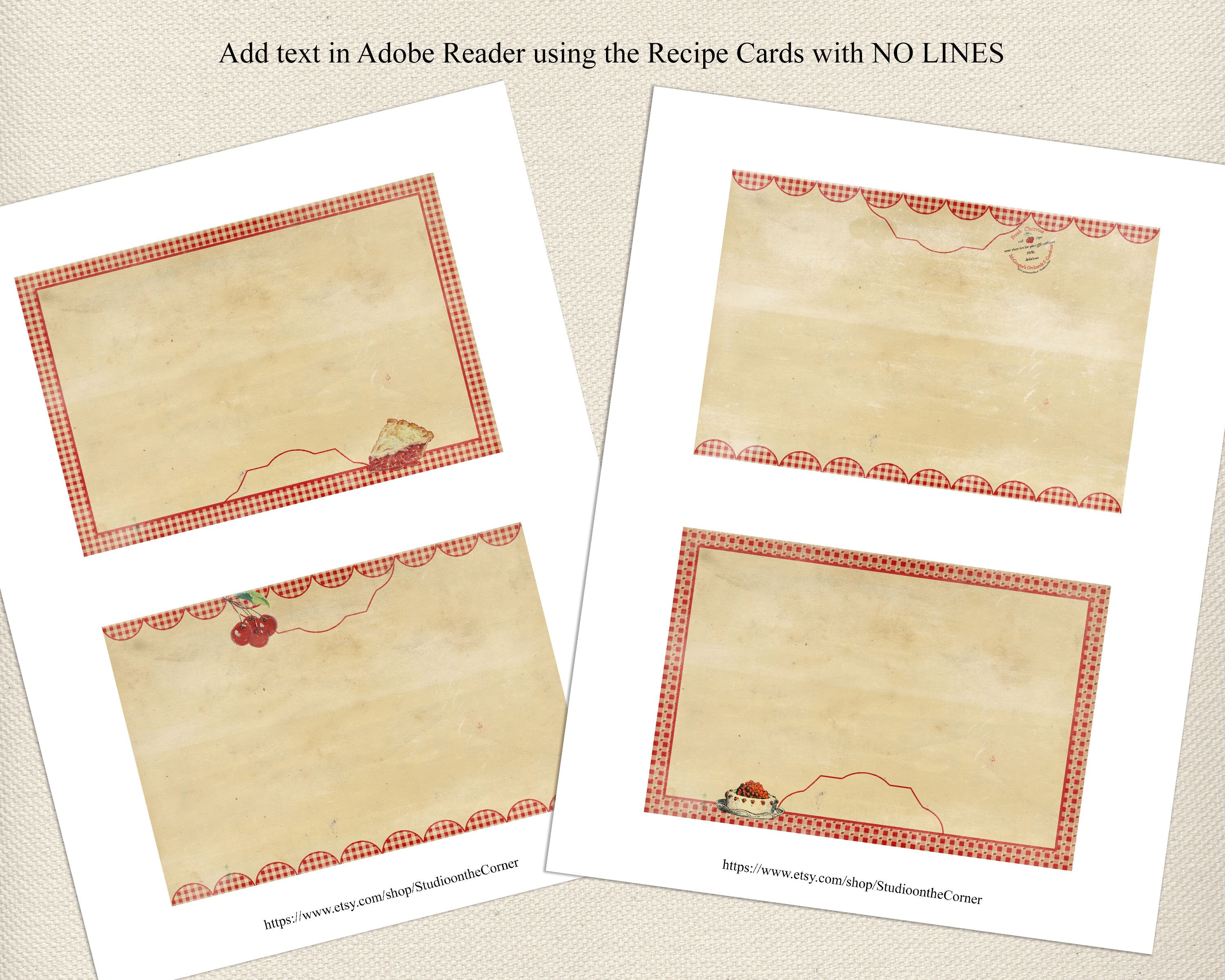 DIY Recipe Cards DIY Tabbed Dividers Printable Recipe Cards | Etsy