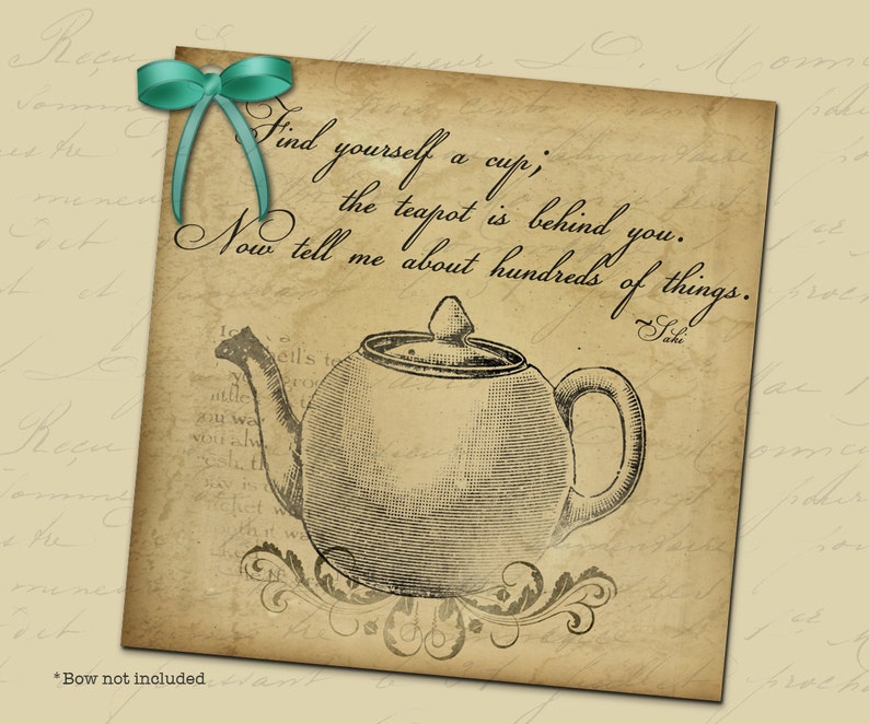 Printable Time for Tea Tag, Tea Gift Tag, Printable Gift Tag, Digital ...