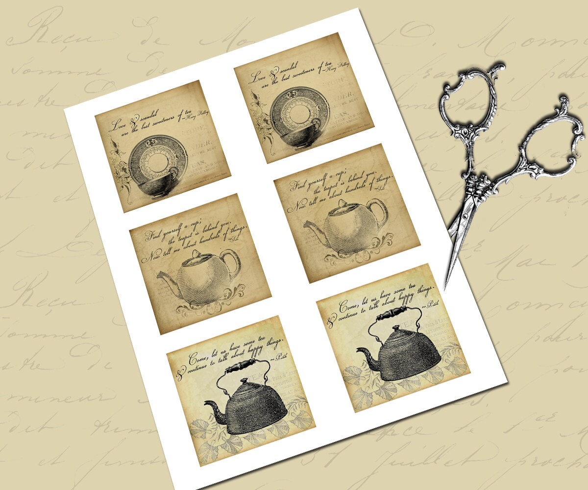 Printable Time for Tea Tag, Tea Gift Tag, Printable Gift Tag, Digital ...