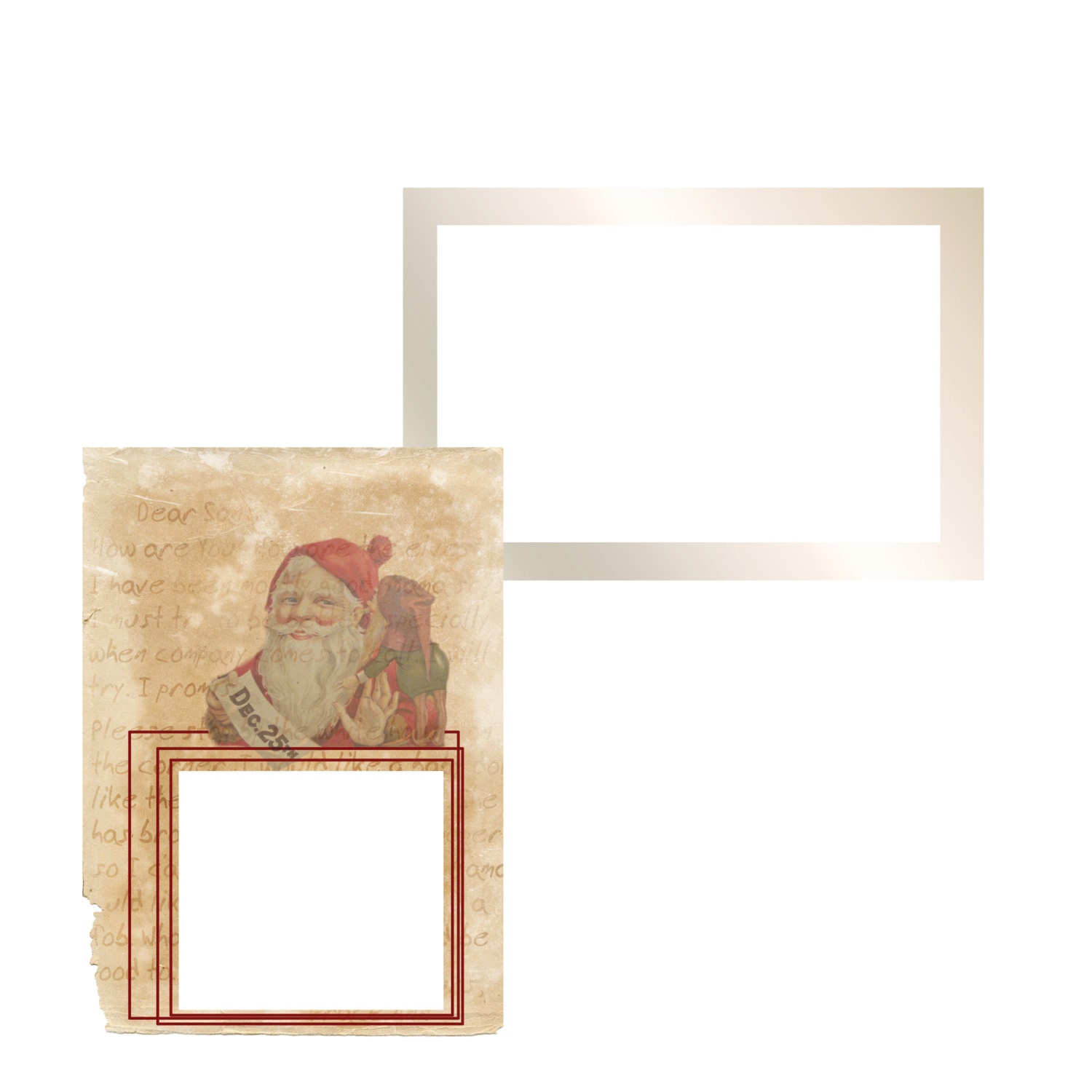 Six Digital Scrapbook Frames, Digital Photography Frames, Digital ...