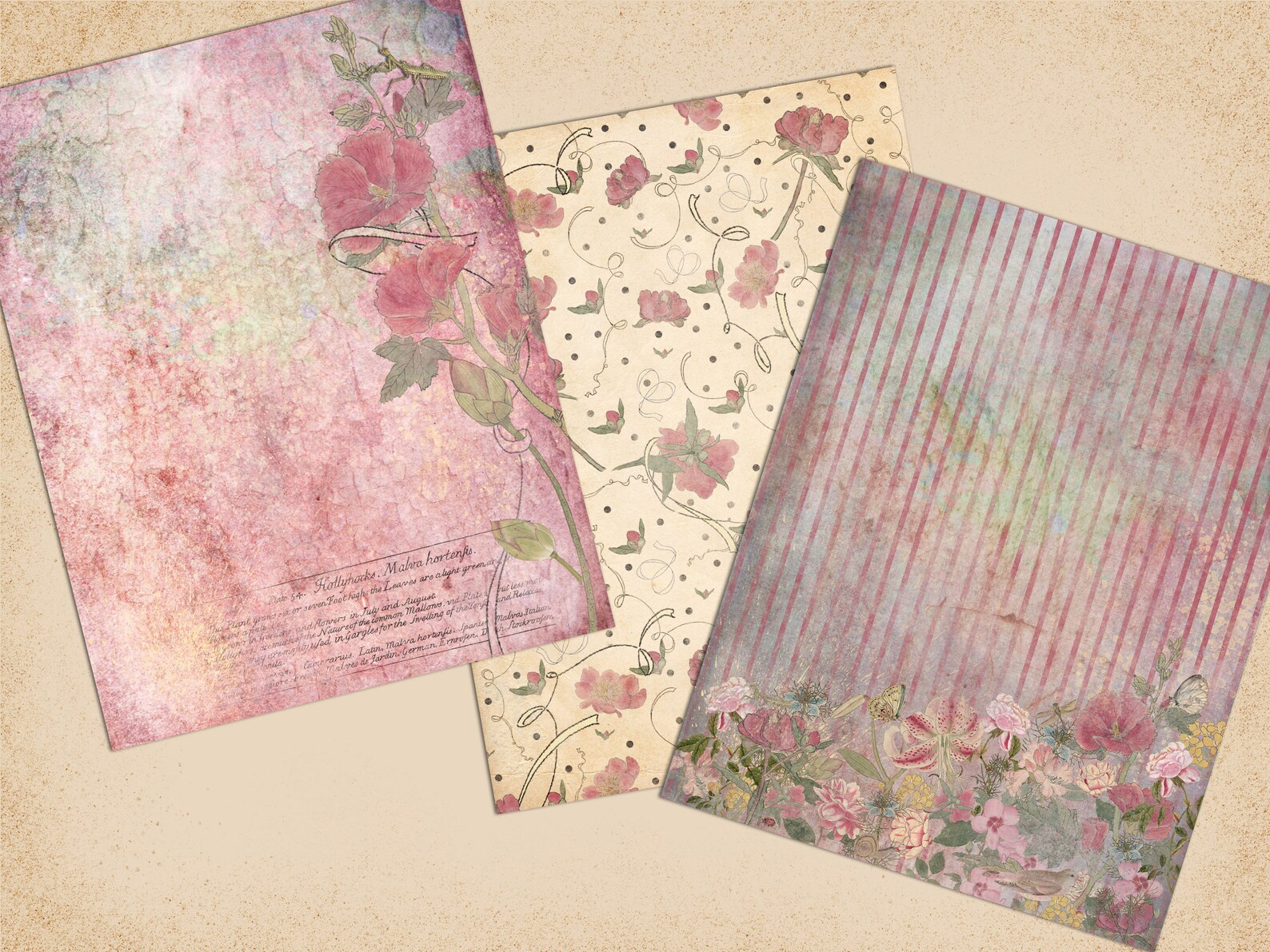 Digital Paper Pack Printable Paper Pack Junk Journal Paper | Etsy