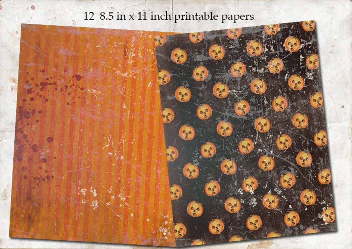 Digital Paper Halloween Paper Halloween Paper Pack DIGITAL - Etsy