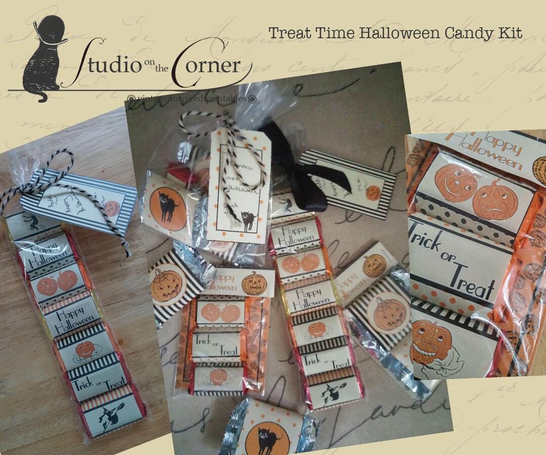 Halloween Mini Candy Wrapper Kit, Halloween Candy Kit, Mini Candy ...