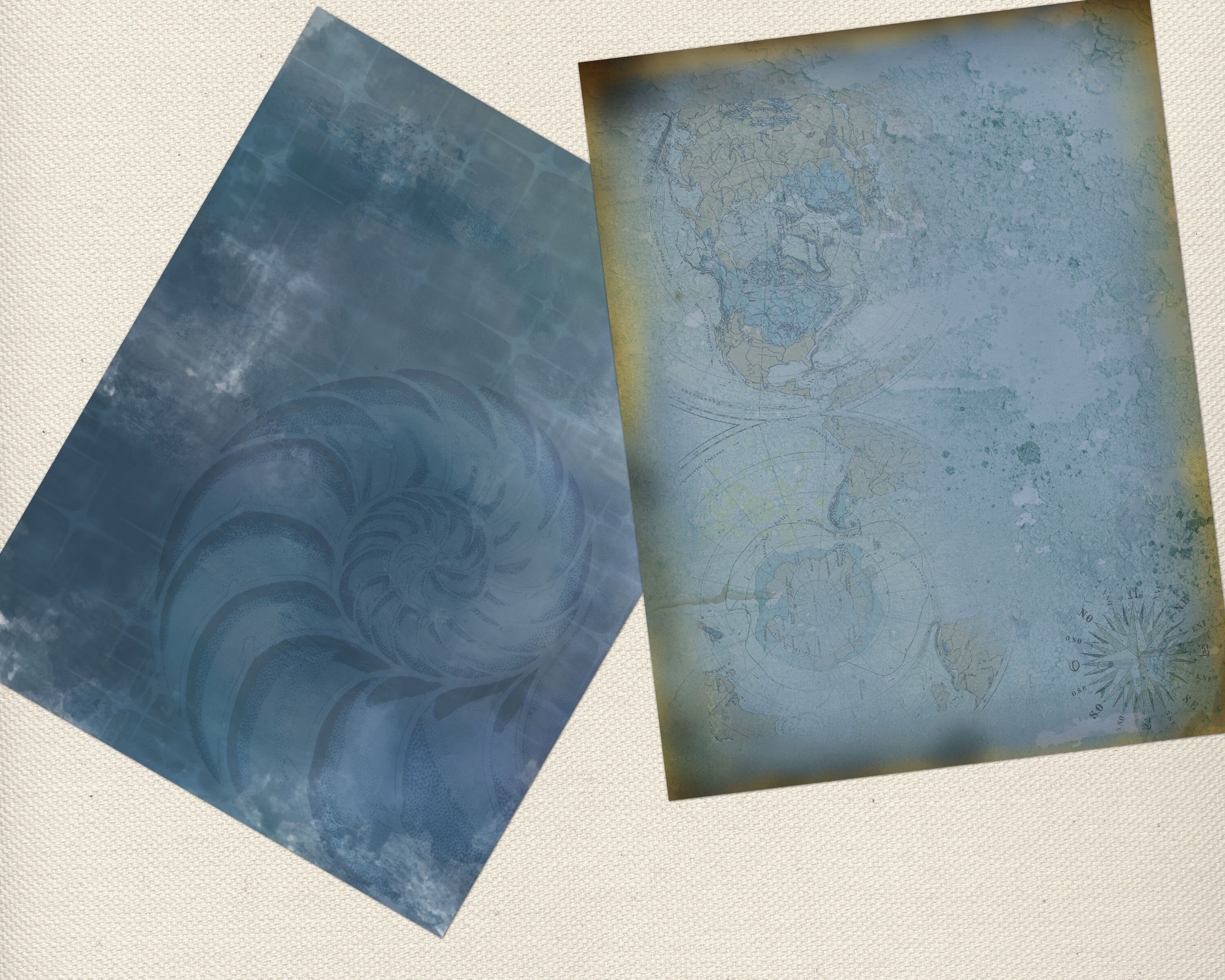 Sea Digital Paper Sea Paper Pack Sea Scrapbook Paper Nautical - Etsy UK