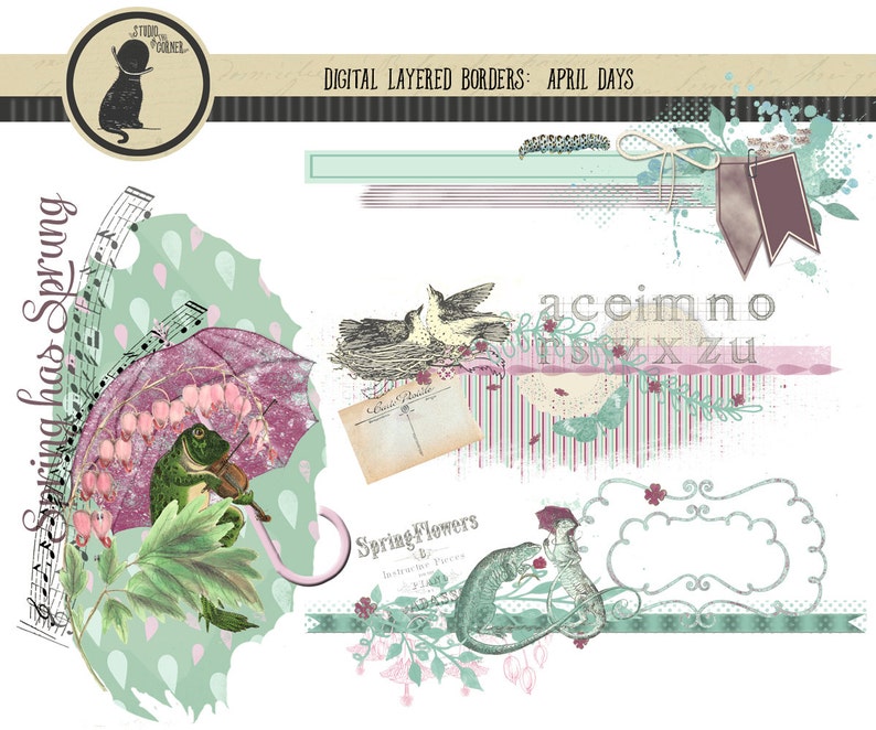Digital Scrapbook Borders Digital Borders Scrapbook Borders - Etsy