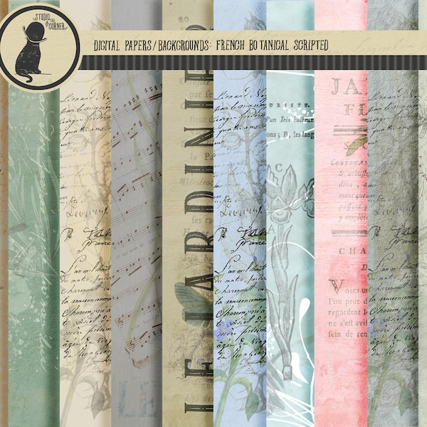 French Script Paper - Etsy