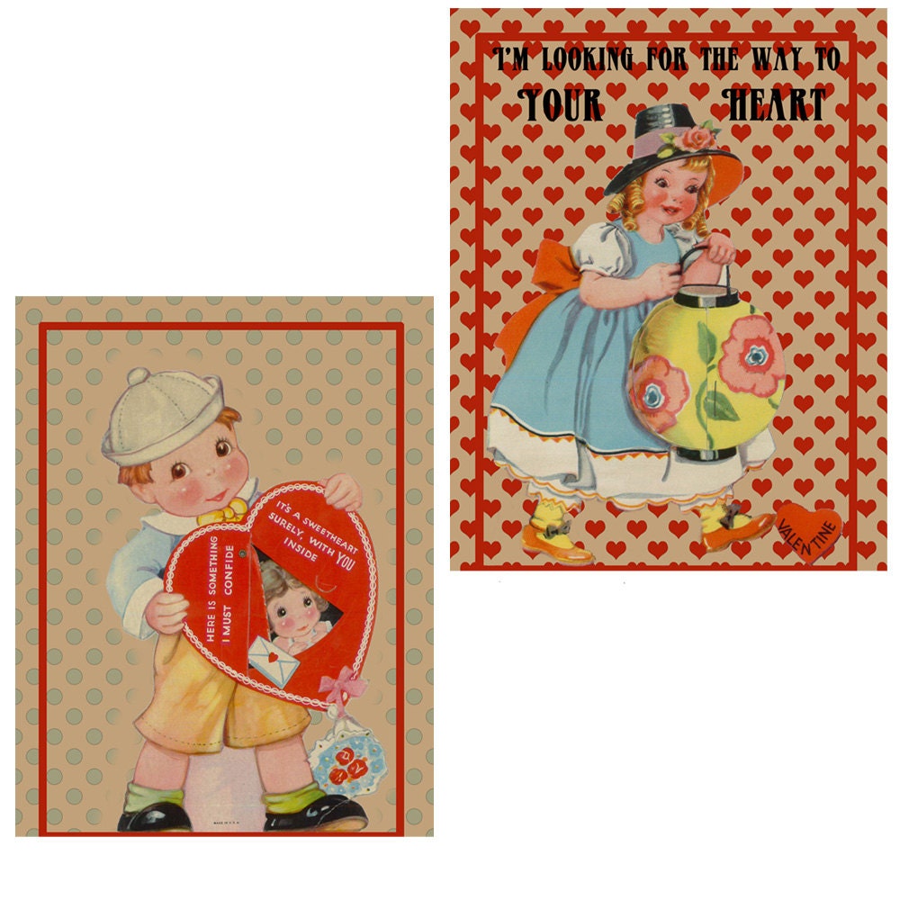 Printable Vintage Valentine Cards, DIY Printable Cards, Vintage Cards ...