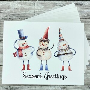 Set of Season's Greetings Cards Blank or Your Personalized Message ...