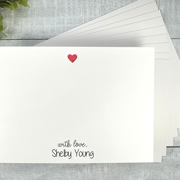 Personalized Flat 5x7 Notecards and Envelopes - Etsy