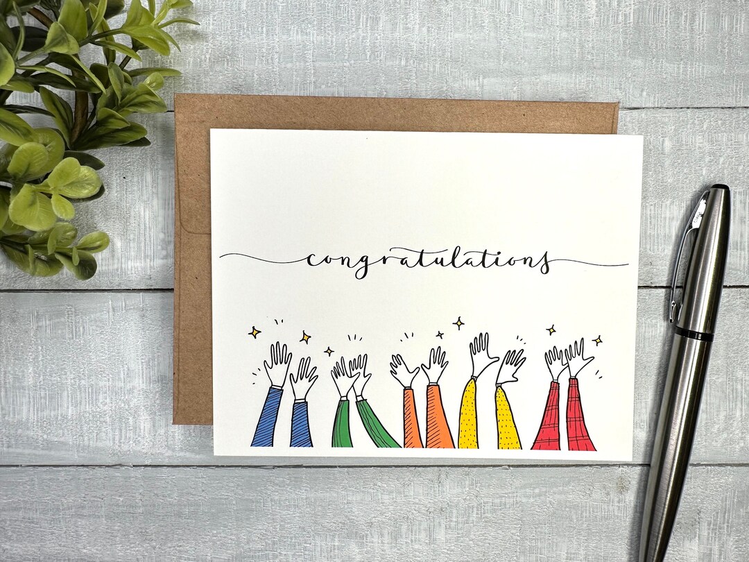 Congratulations Card Blank or Your Personalized Message Inside ...