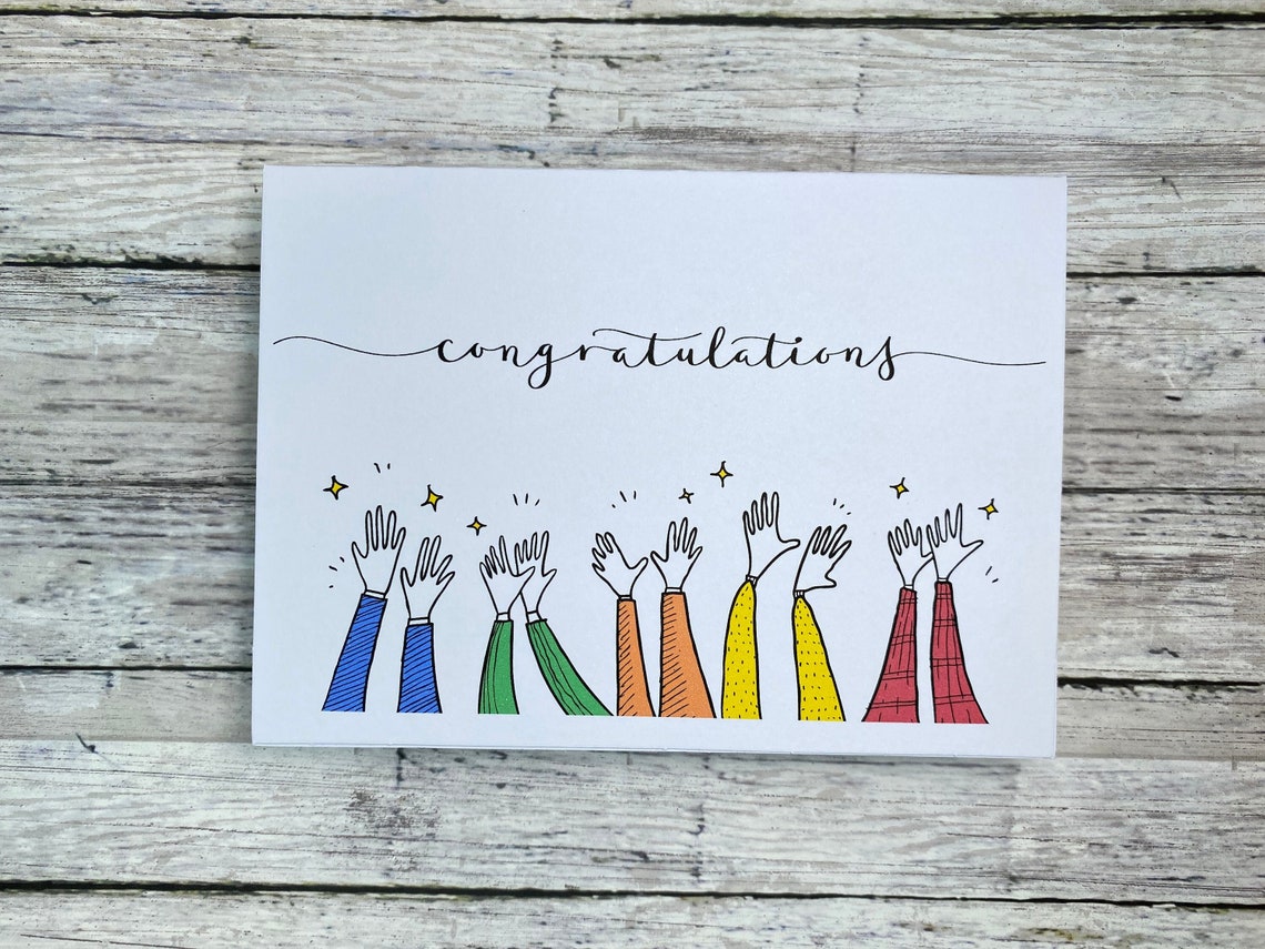 Congratulations Card Blank or Your PERSONALIZED Message - Etsy