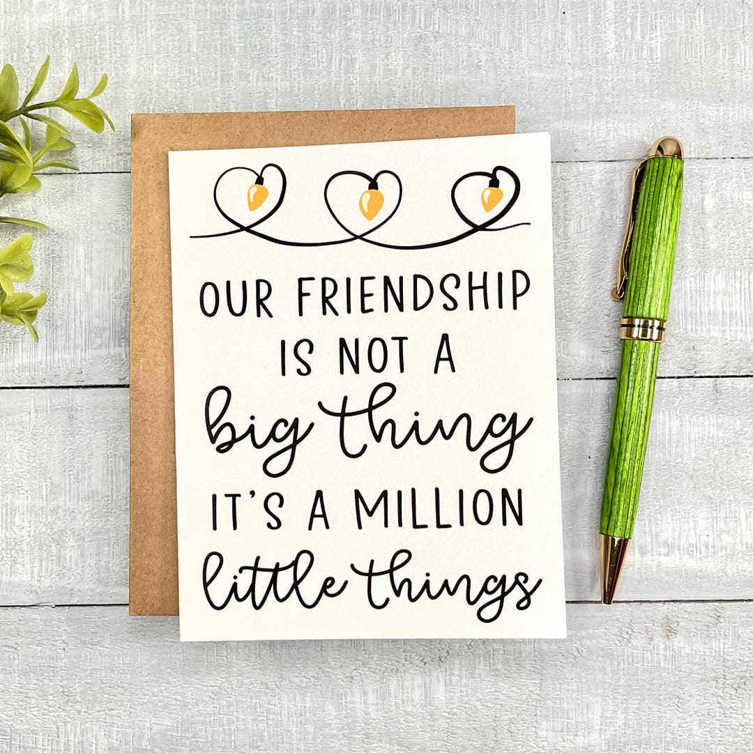 Friendship Card | Blank Inside | Birthday, Anniversary, Friendiversary ...