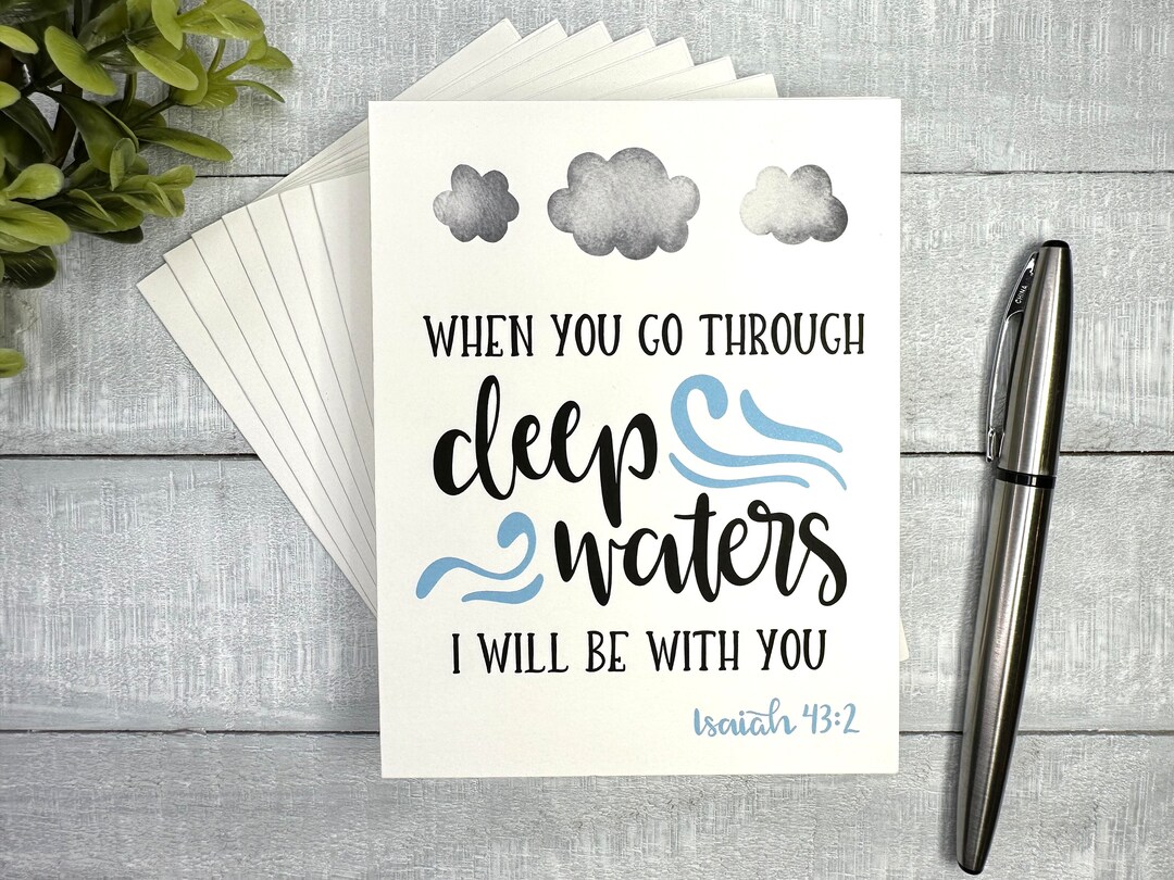 Set of Bible Verse Note Cards Blank or Your Personalized Message Inside ...