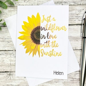 Set of PERSONALIZED Sunflower Note Cards Blank Inside | Etsy