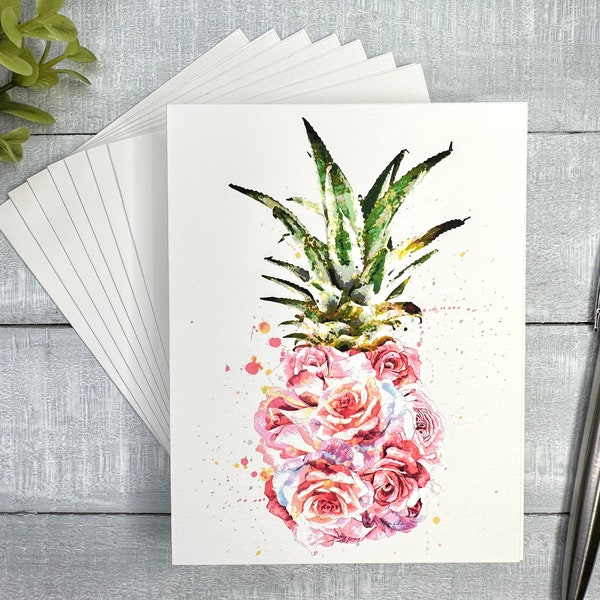 Pineapple Note Cards - Etsy