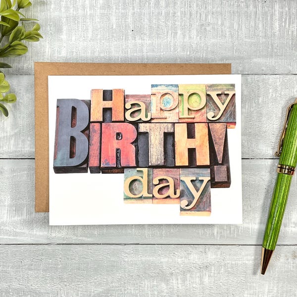 Manly Birthday Card - Etsy