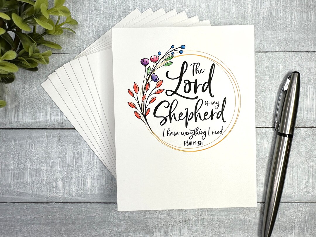 The Lord is My Shepherd Note Cards Blank or Your Personalized Message ...