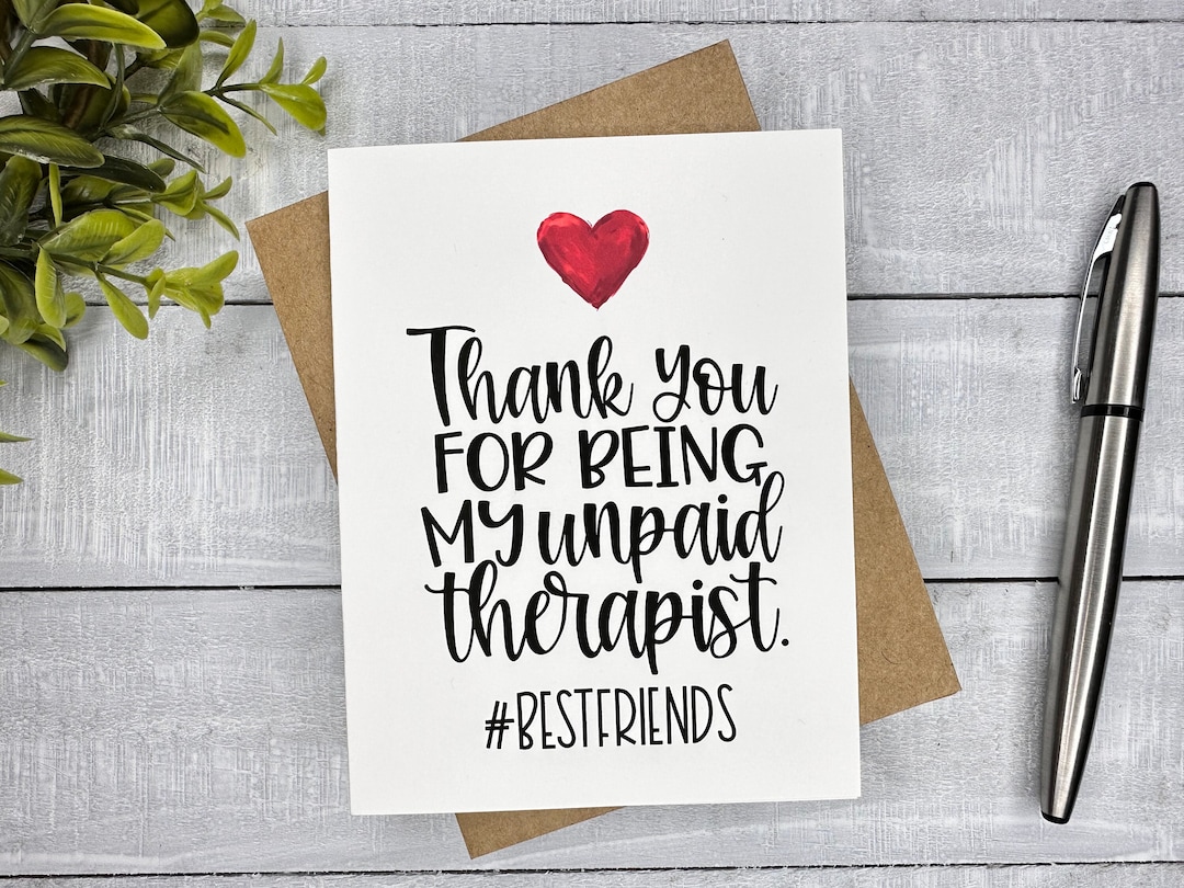 Thank You Card for a Best Friend Blank or Your Personalized Message ...