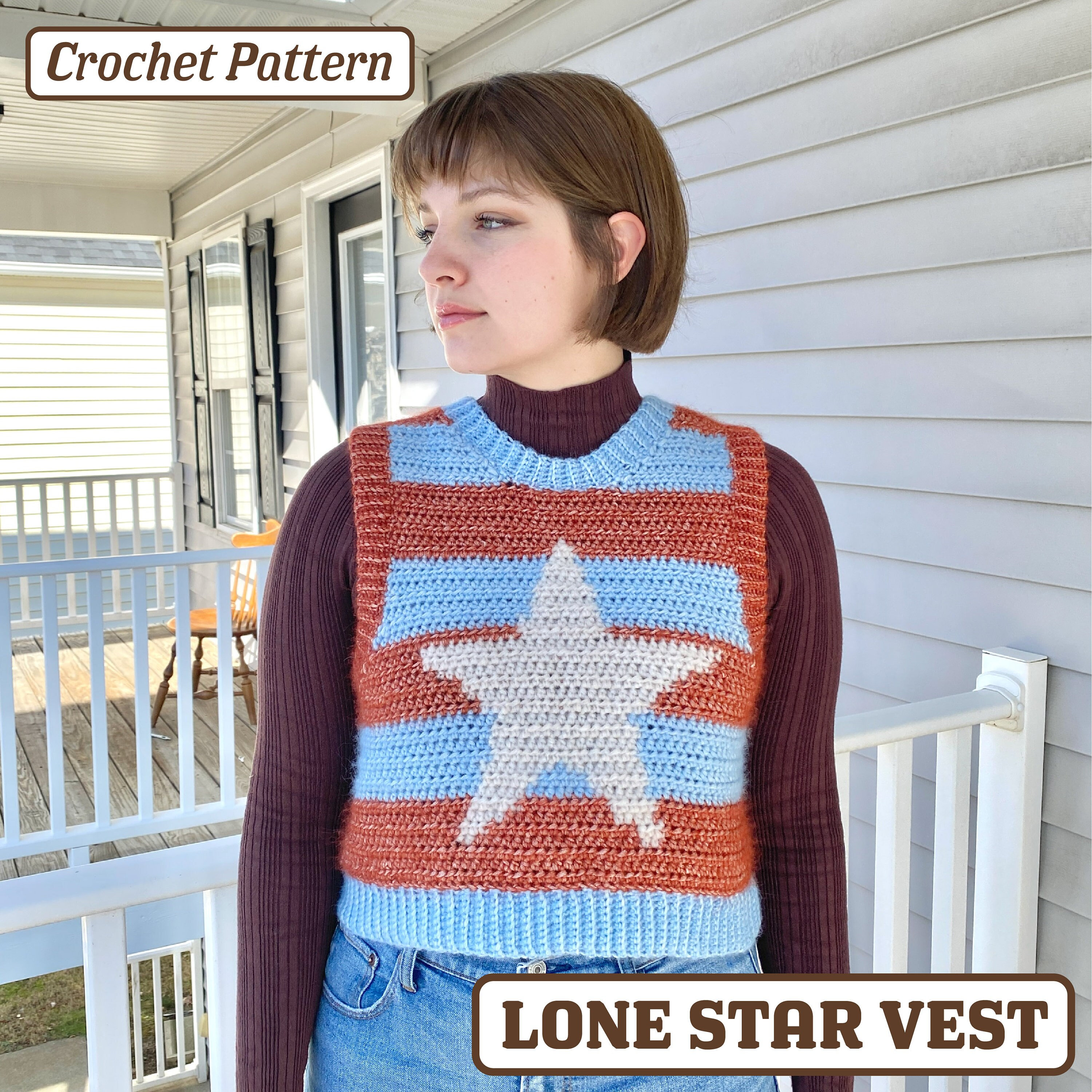 Lone Star Vest Crochet Pattern - PDF Digital Download - Etsy