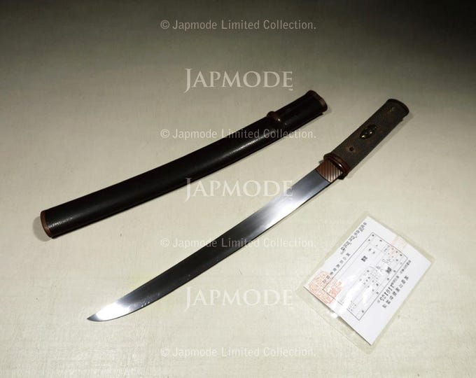 340* Japan Antique Sword Nihonto Katana Wakizashi Hira-tsukuri With Old ...