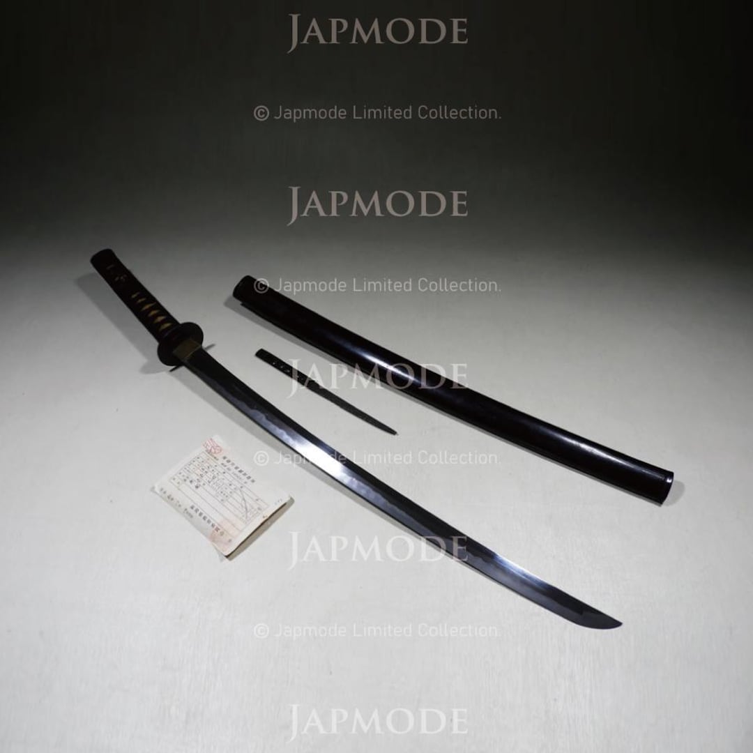 345* Japan Antique Katana Sword Long Wakizashi Midare-hamon With Old ...