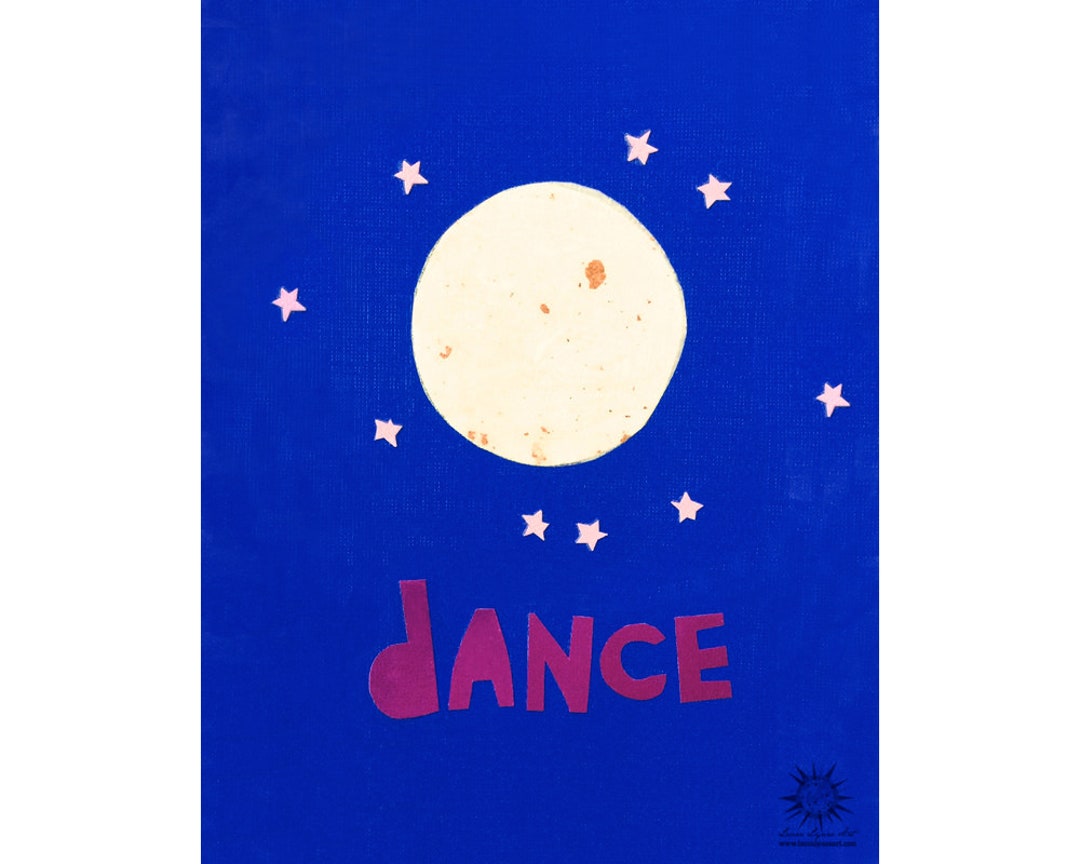 Dance Print, Moon Dance Print, Dancing Print, Dance Graphic Design ...