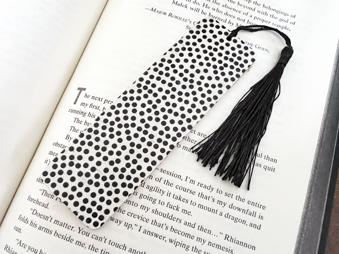 Black Polka Dot Cork Bookmark Gifts for Readers Bookish Things 2154 - Etsy