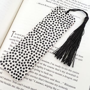 Black Polka Dot Cork Bookmark Gifts for Readers Bookish Things 2154 - Etsy