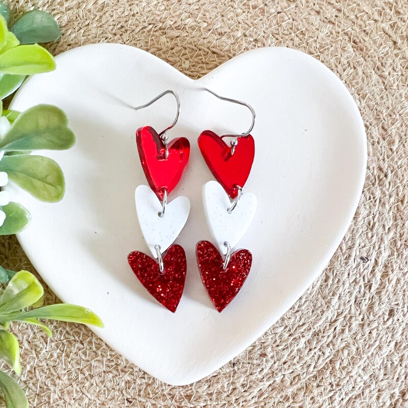 Heart Earrings - Etsy