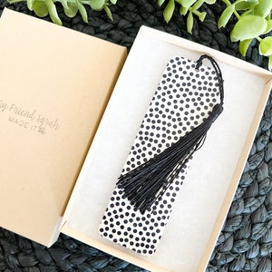 Black Polka Dot Cork Bookmark Gifts for Readers Bookish Things 2154 - Etsy