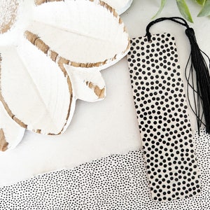 Black Polka Dot Cork Bookmark Gifts for Readers Bookish Things 2154 - Etsy