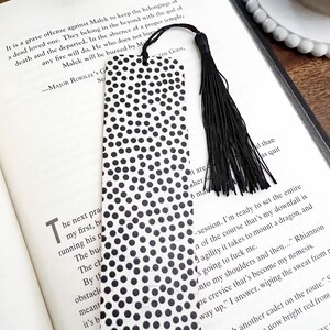 Black Polka Dot Cork Bookmark Gifts for Readers Bookish Things 2154 - Etsy