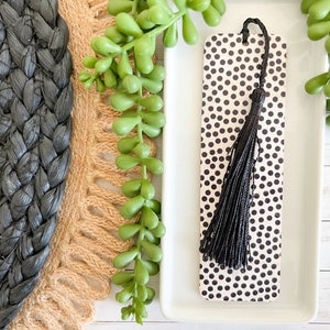 Black Polka Dot Cork Bookmark Gifts for Readers Bookish Things 2154 - Etsy