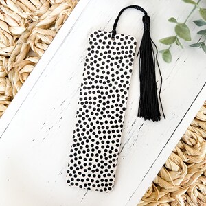 Black Polka Dot Cork Bookmark Gifts for Readers Bookish Things 2154 - Etsy