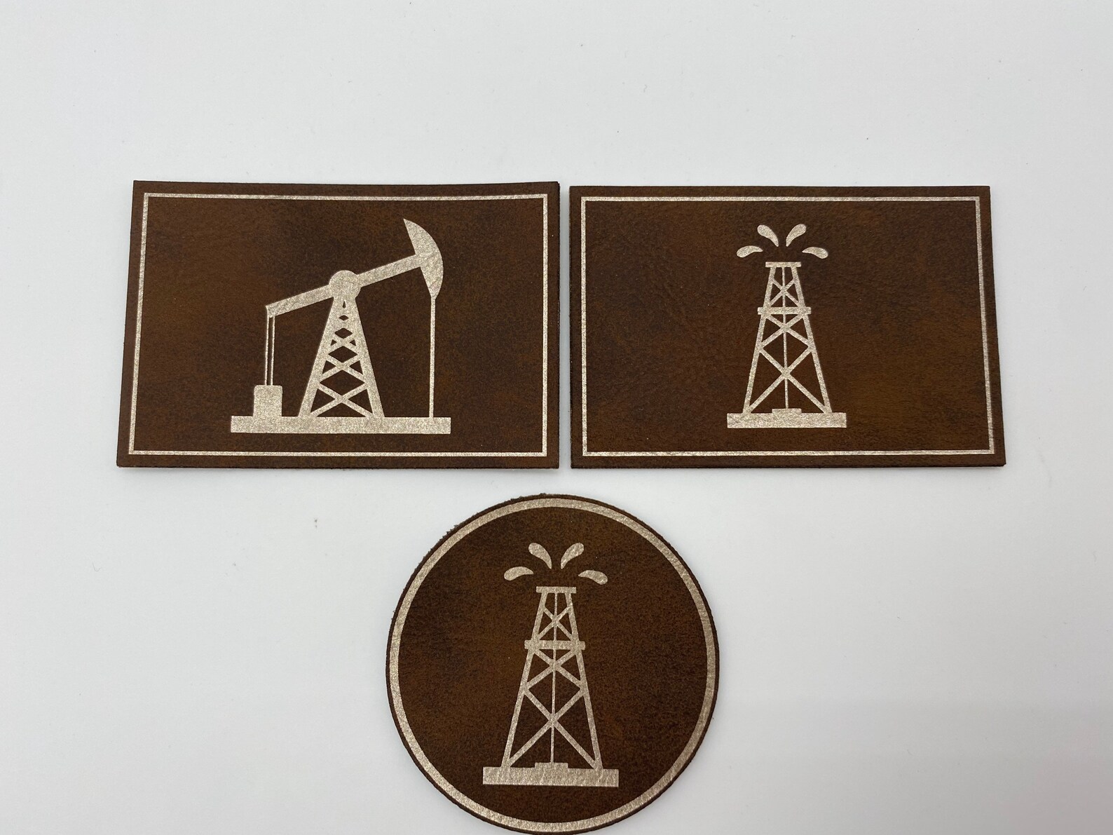 Oil Field Leather Patch Hat Featuring the Oil Derrick and - Etsy