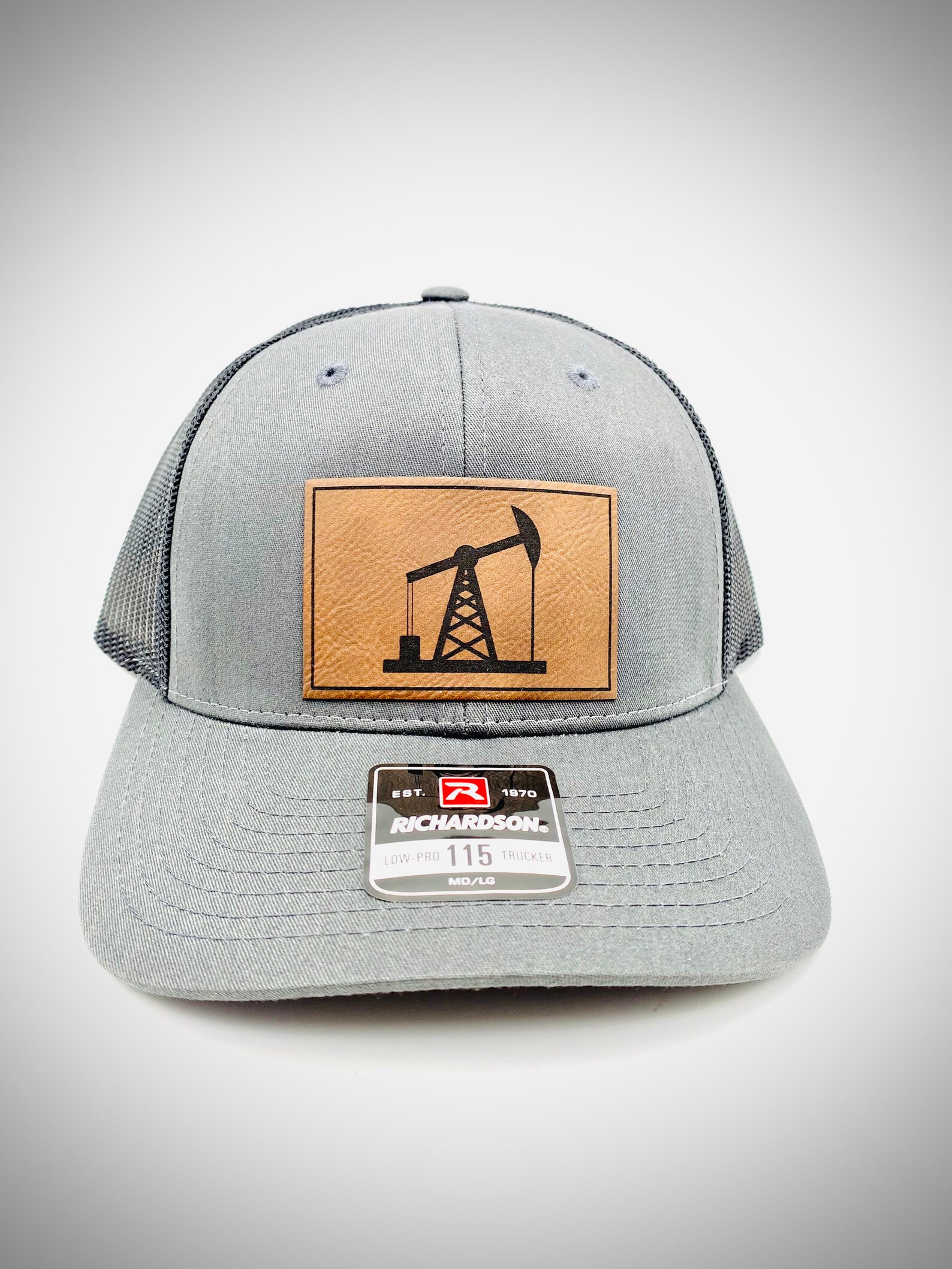 Oil Field Leather Patch Hat Featuring the Oil Derrick and - Etsy