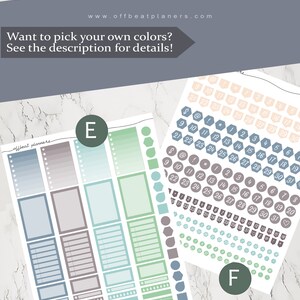 Pastel Blue and Green Planner Sticker Bundle. Printable and Digital ...