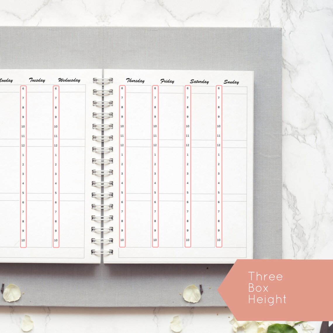Time Schedule Stickers for Your Vertical Planner. Happy Planner. Blush ...