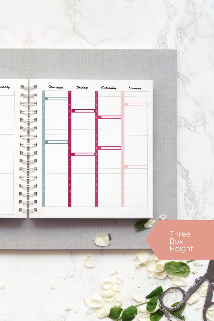 Winter Time Schedule Hourly Stickers for Your BIG Happy Planner. - Etsy
