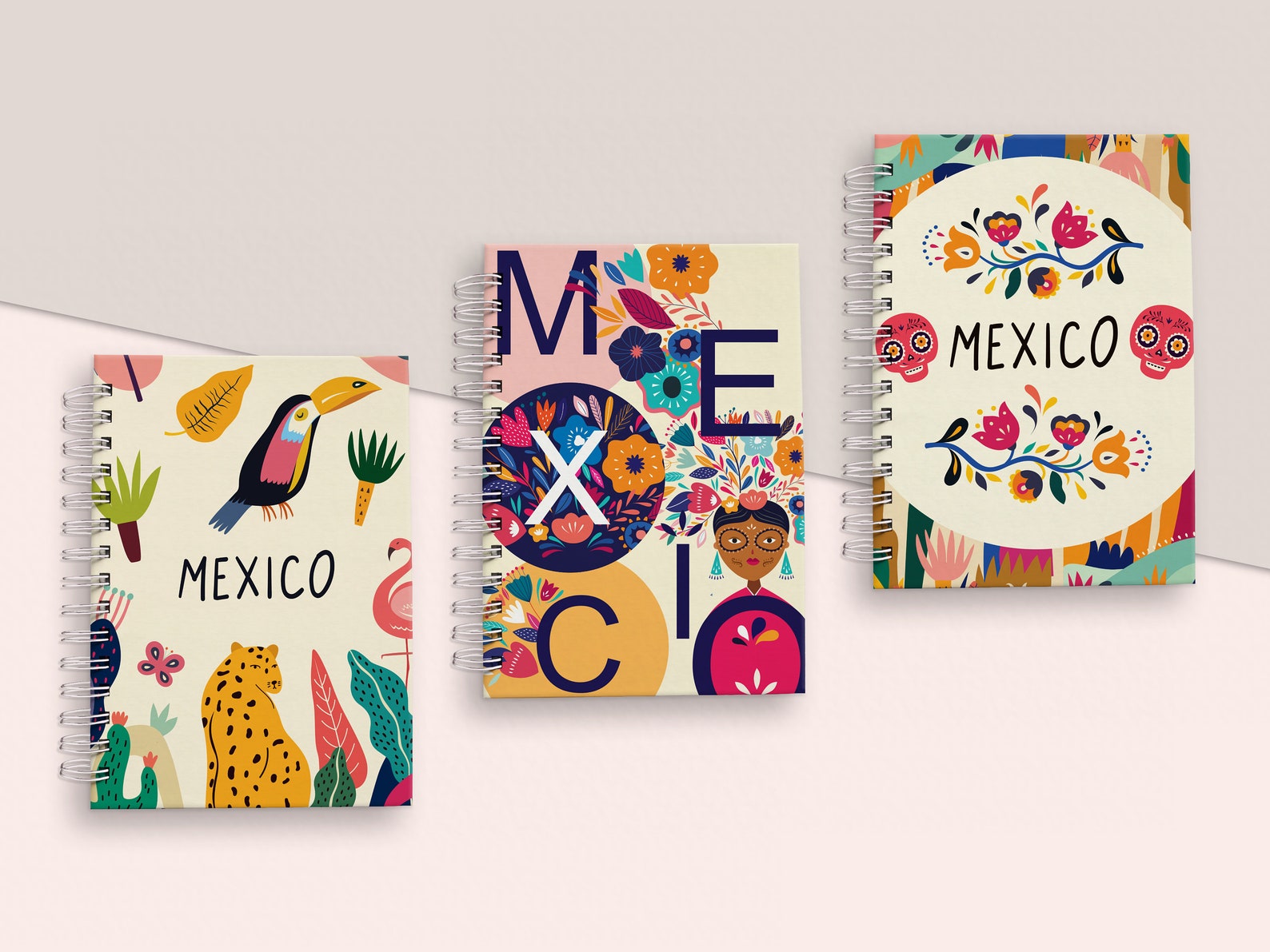 Spiral Notebook, Mexico Folk Art, Cinco De Mayo, Sugar Skull Art - Etsy