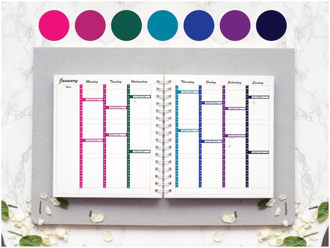 30 Minute Interval Time Schedule Planner Stickers Appointment - Etsy
